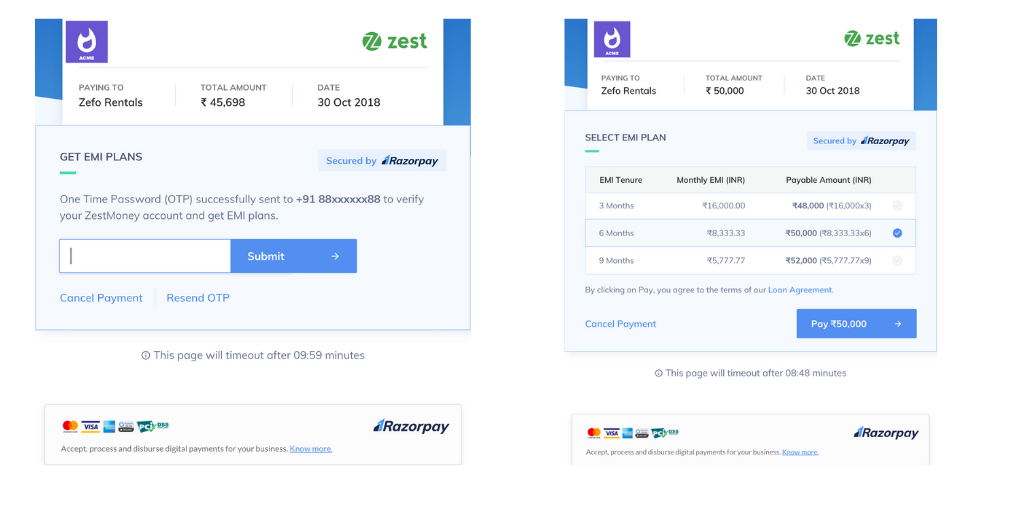 Enable Cardless EMIs with Razorpay Payment Gateway