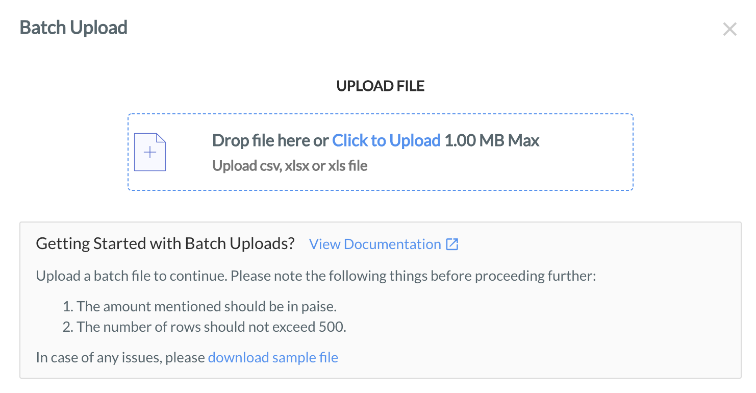 MOTO Batch Card Payments | Razorpay Docs