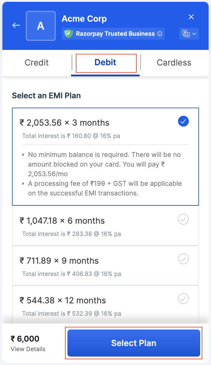 Debit Card EMI | Unlock Easy Installment Payments | Razorpay Docs