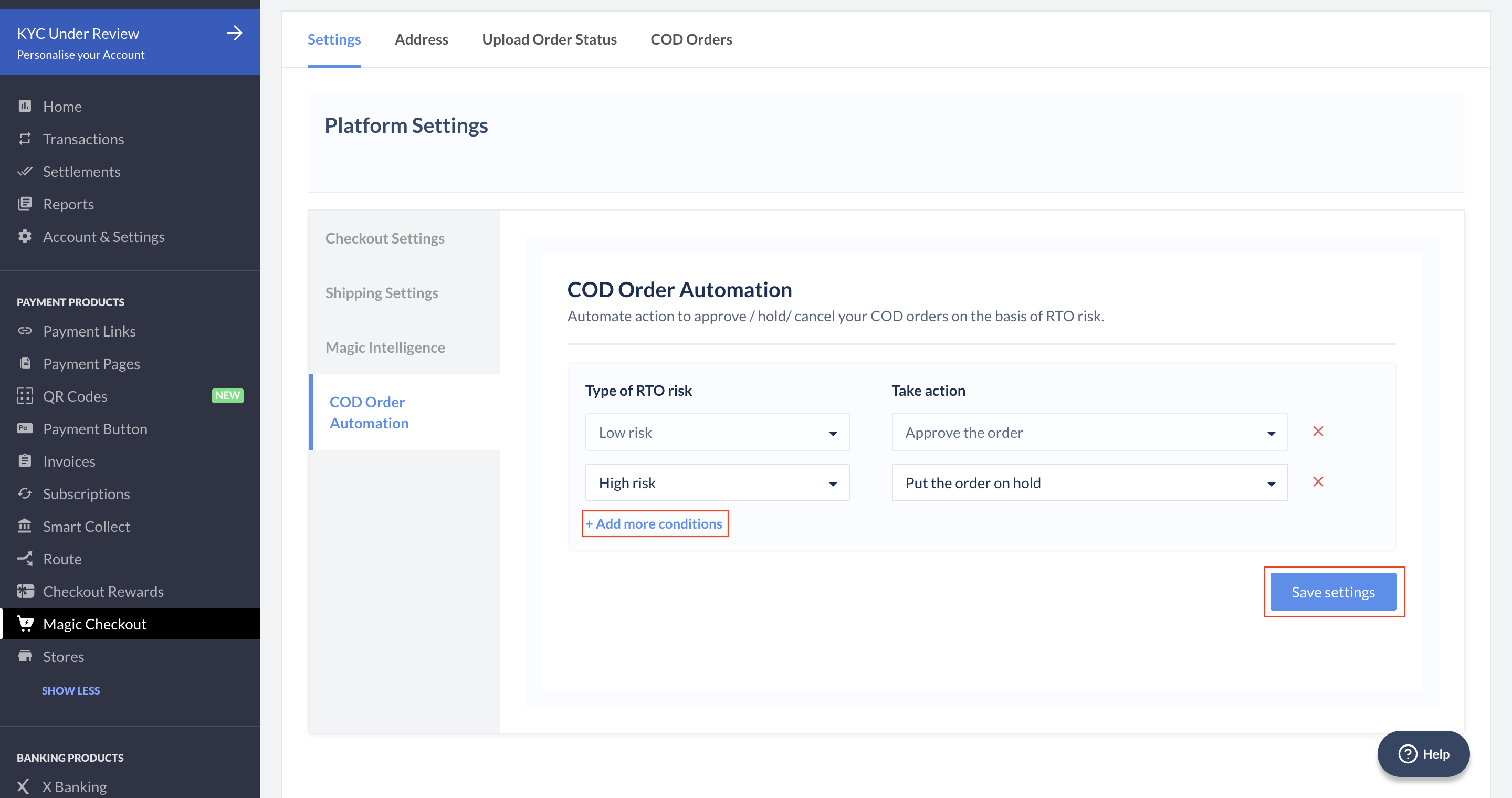 Configuration Options | Razorpay Docs