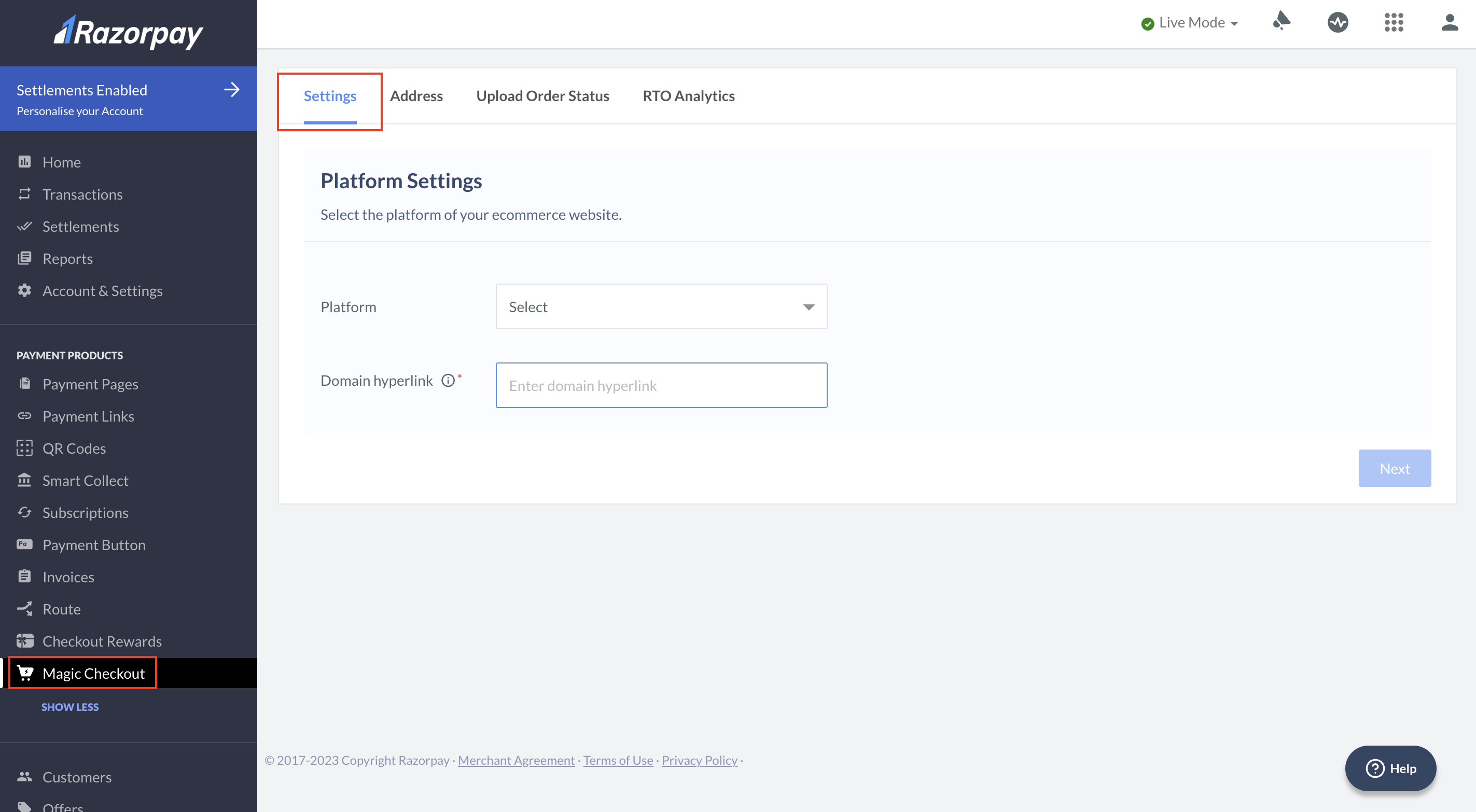 Integrate Magic Checkout With Shopify Website | Razorpay Docs