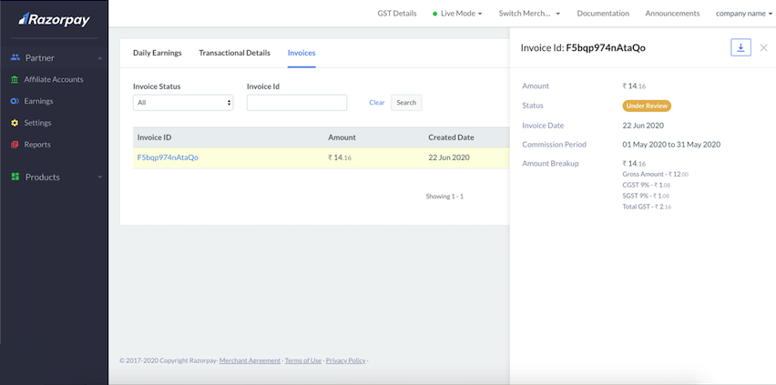 Commission Settlement Process | Razorpay Docs