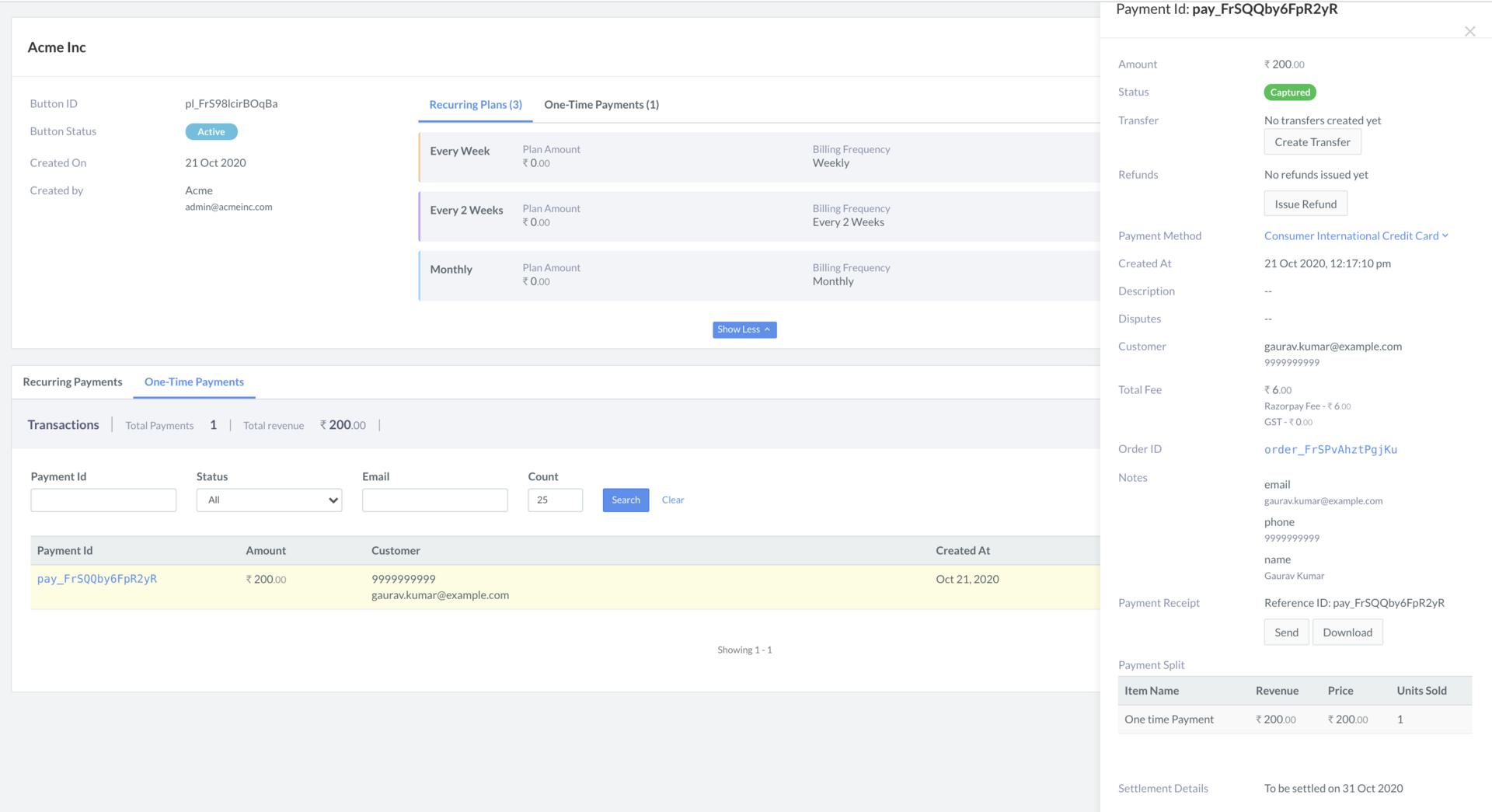 Download Reports | Razorpay Docs