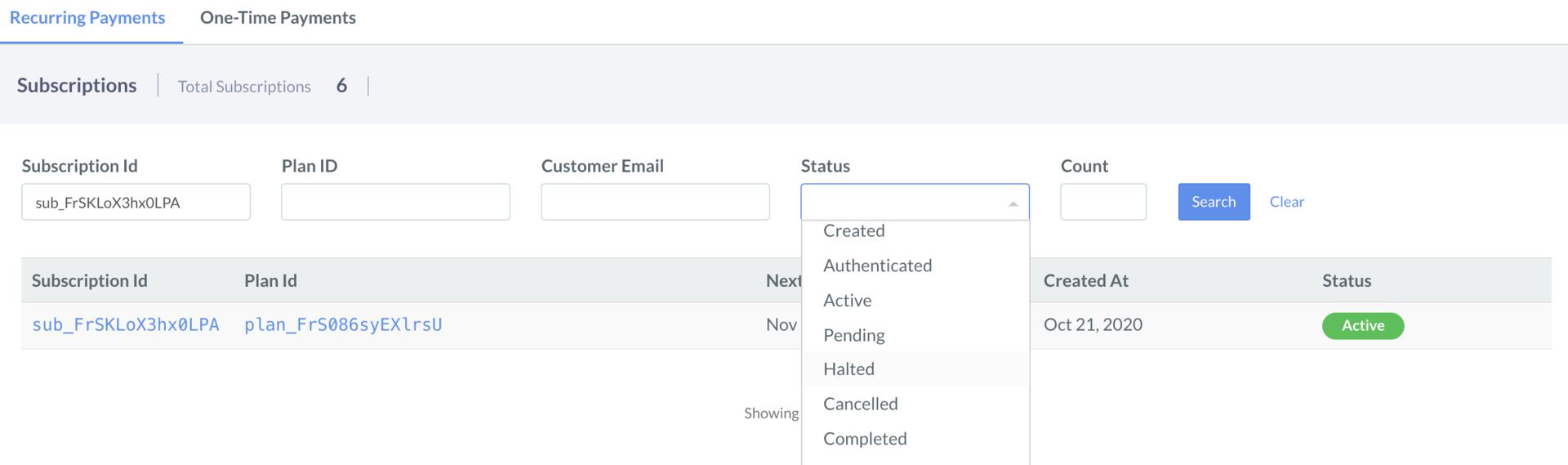 Manage Subscription Buttons | Razorpay Docs