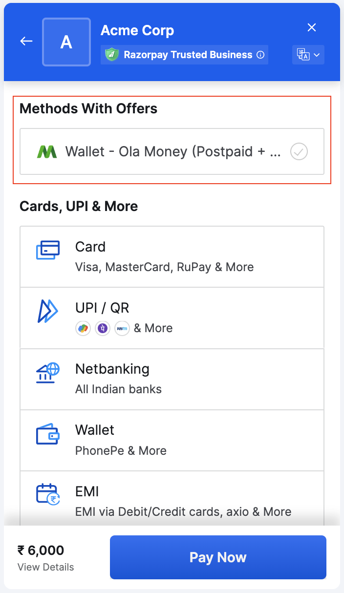 Sample Codes | Razorpay Docs