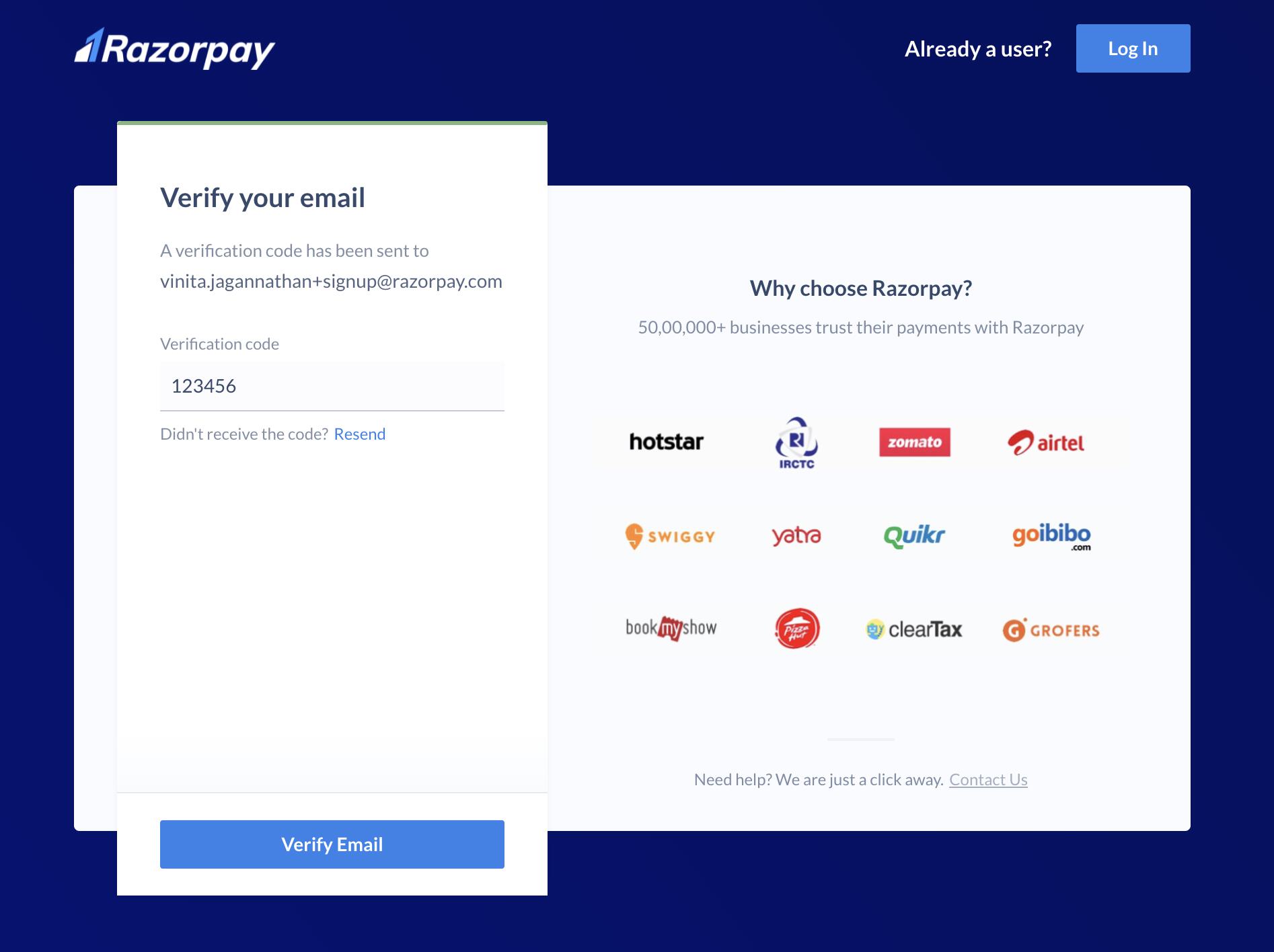 Create a Razorpay Account | Razorpay Docs