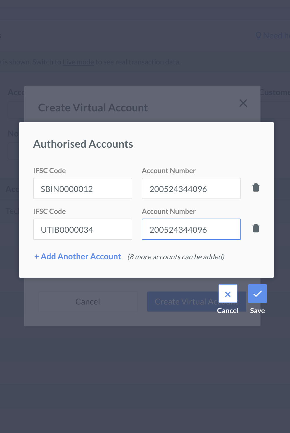 Create Virtual Accounts | Razorpay Docs