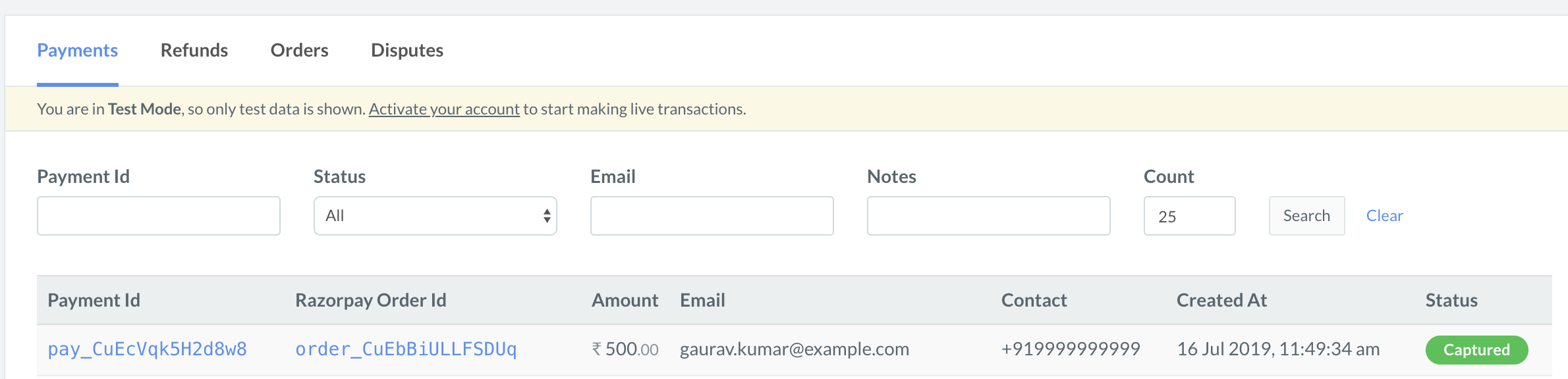 1. Build Integration | Razorpay Docs