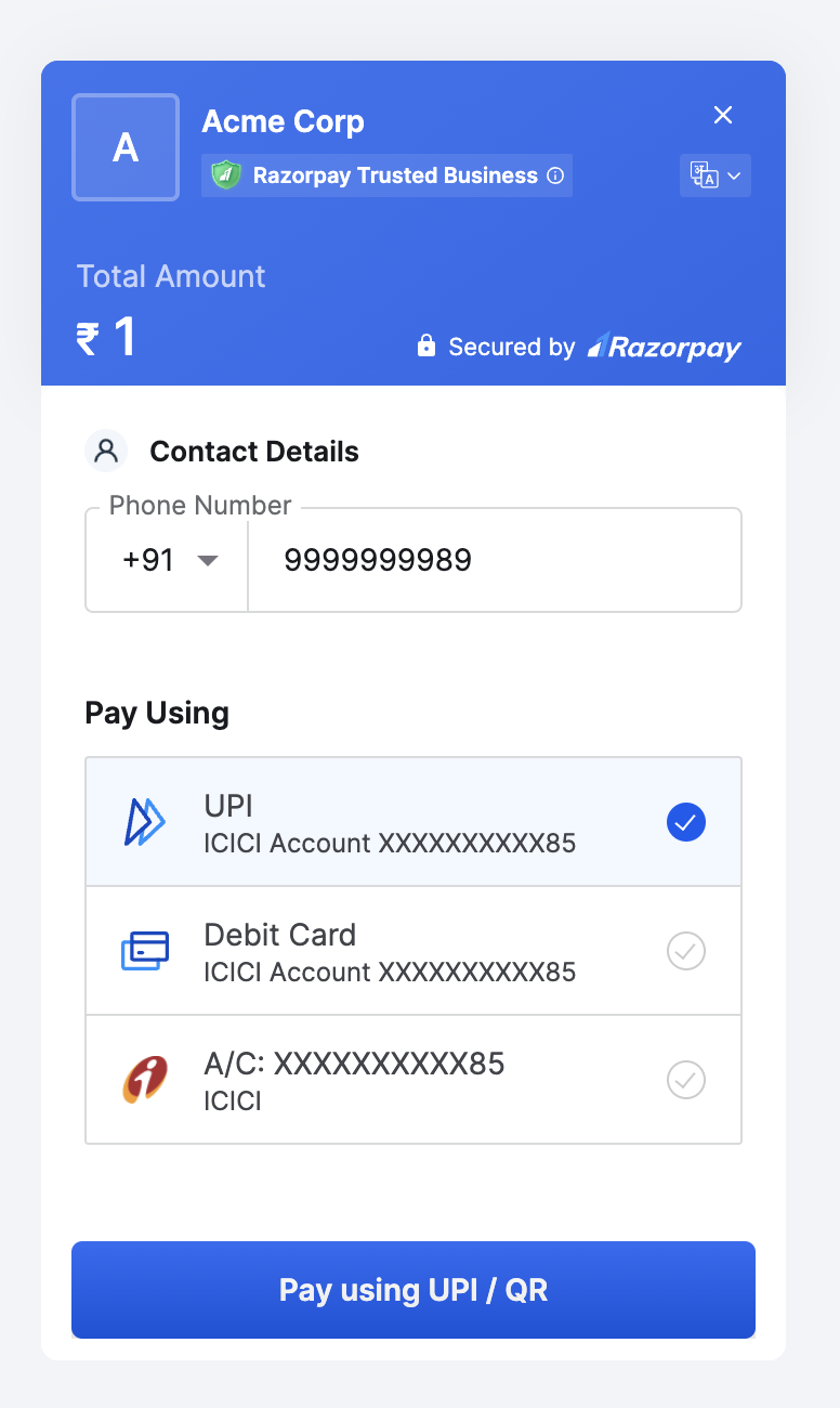 About Third Party Validation (TPV) | Razorpay Docs