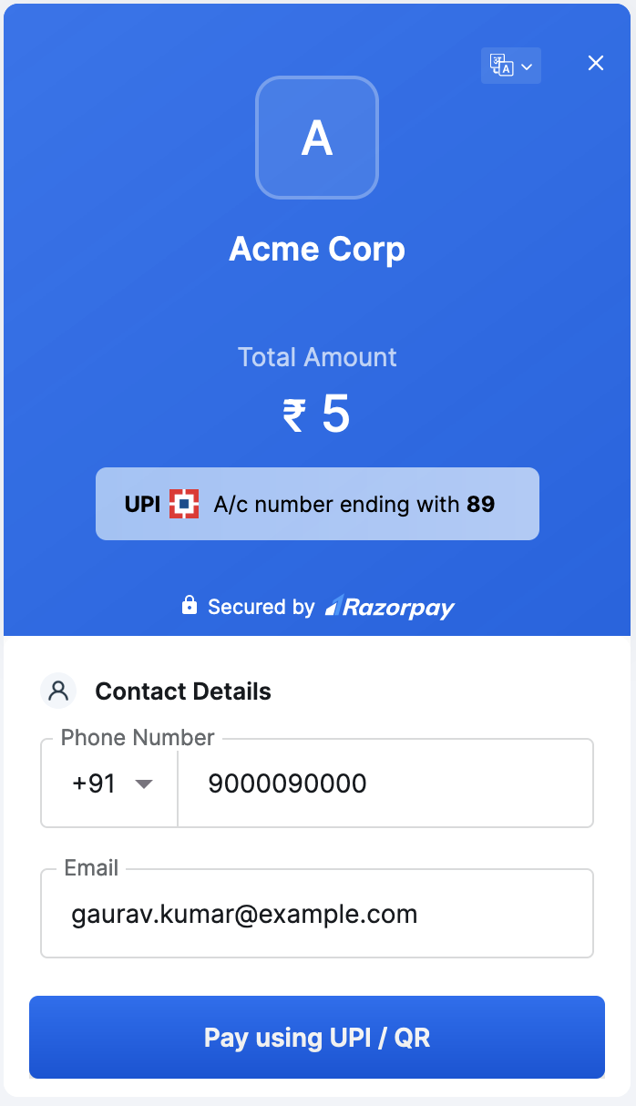 Third Party Validation on Razorpay Standard Integration | Razorpay Docs