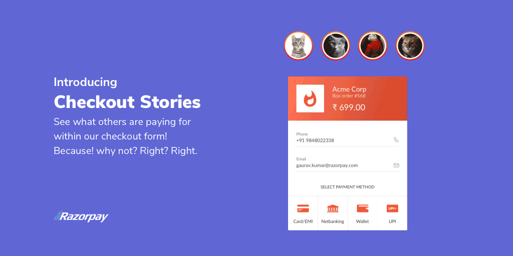 Checkout Stories · Razorpay